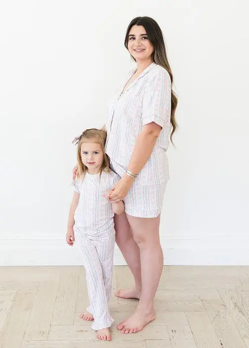 CHARLIE LOU BABY Notch Collar Pajama Set