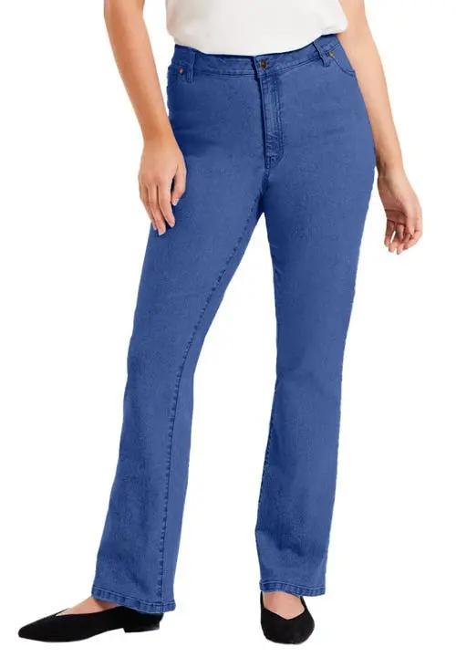 JUNE + VIE Boot-cut Jeans - Medium Blue