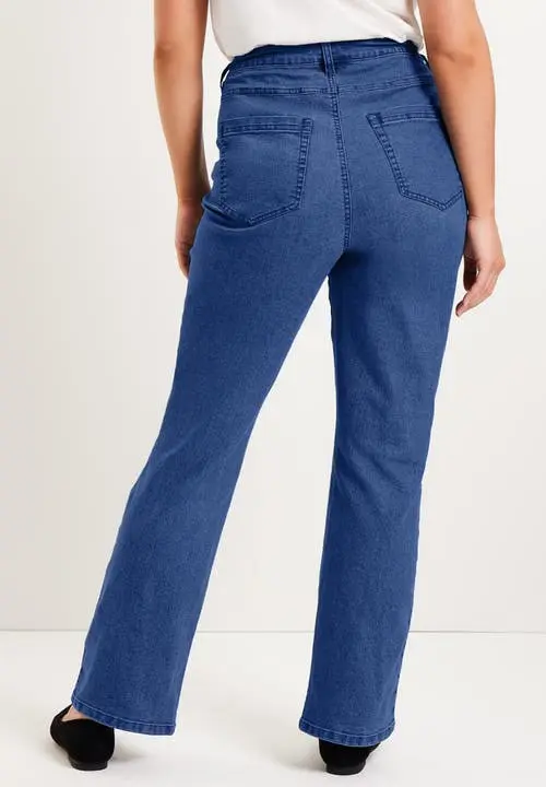 JUNE + VIE Boot-cut Jeans - Medium Blue