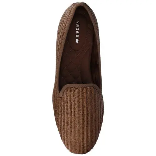 BIRDIES The Starling Raffia Loafer - Mahogany Raffia