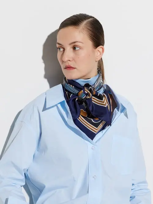 CALLAS MILANO Milan Silk Scarf - Blue