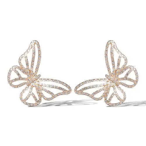 Jessica Simpson Butterfly Stud Earrings - Gold