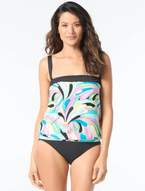 COCO CONTOURS Bella Bra Sized Bandeau Blouson Tankini Top