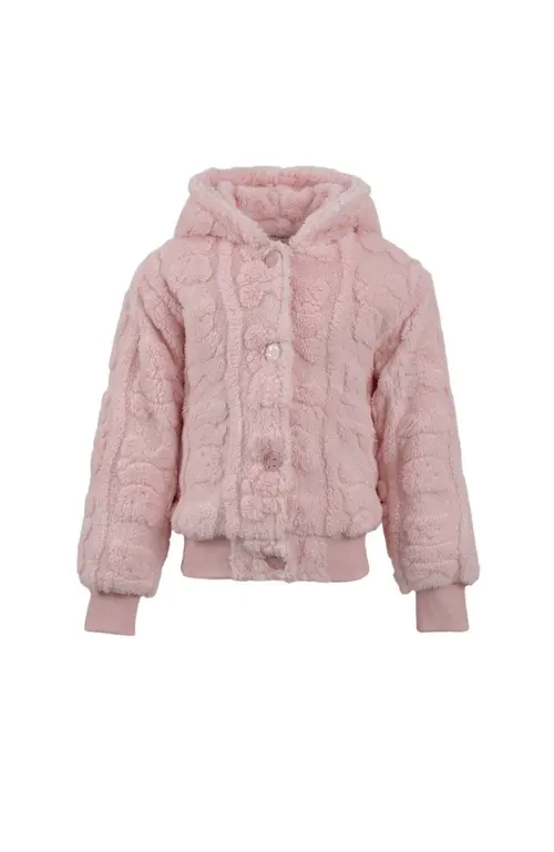 LOLA + THE BOYS Plush Teddy Bear Hooded Jacket