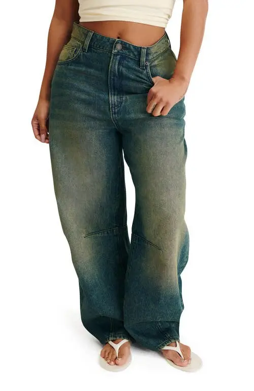 COTTON ON Curvy Barrel Jean - Y2k Washed Blue