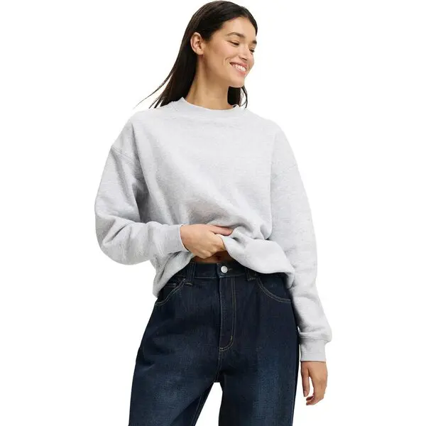COTTON ON Oversized Fleece Crewneck Sweatshirt