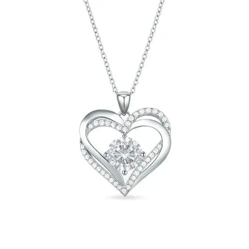 DONATELLO GIAN Sterling Heart Pendant Necklace - Silver