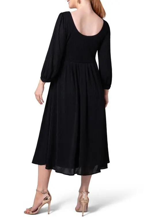 TIFFANY ROSE MATERNITY Isla Ribbed Jersey Midi Dress - Black