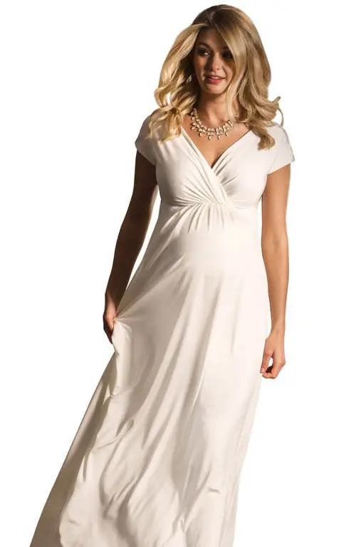 TIFFANY ROSE MATERNITY Francesca Maternity Maxi Dress - Ivory