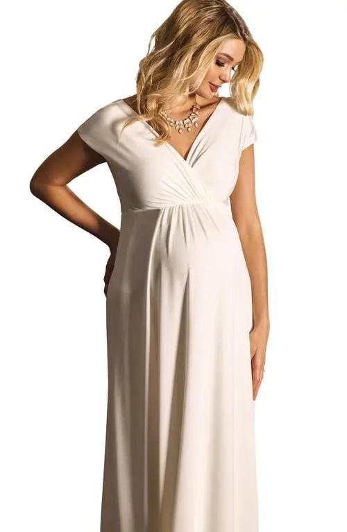 TIFFANY ROSE MATERNITY Francesca Maternity Maxi Dress - Ivory