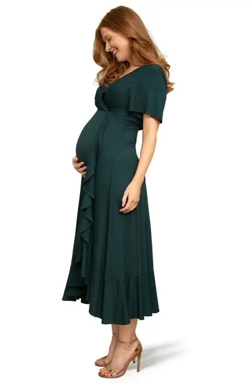 TIFFANY ROSE MATERNITY Waterfall Maternity Dress - Deep Green
