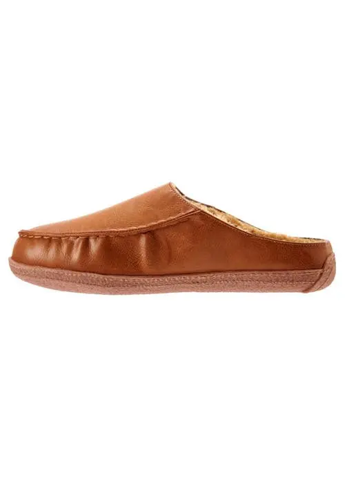 KINGSIZE Fur-lined Clog Slippers - Chestnut