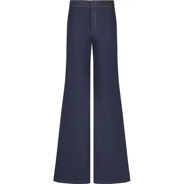 CALLAS MILANO Cotton Stretch Flare Trouser - Blue