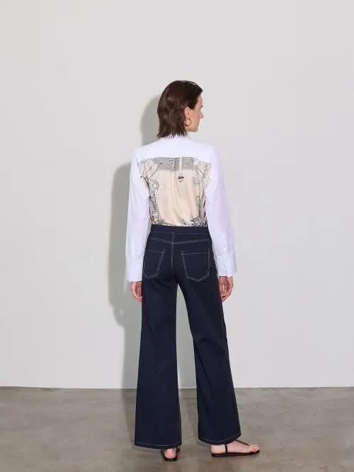 CALLAS MILANO Jane Cotton Stretch Trousers - Blue