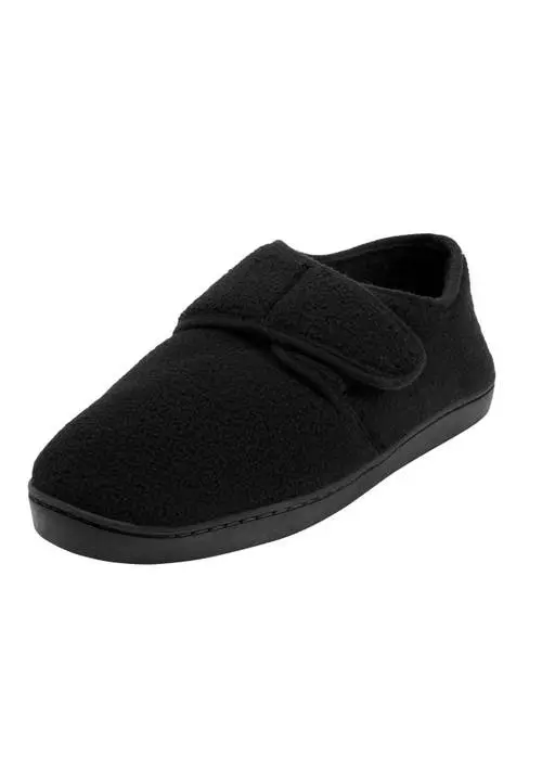KINGSIZE Adjustable Fleece Slippers - Black