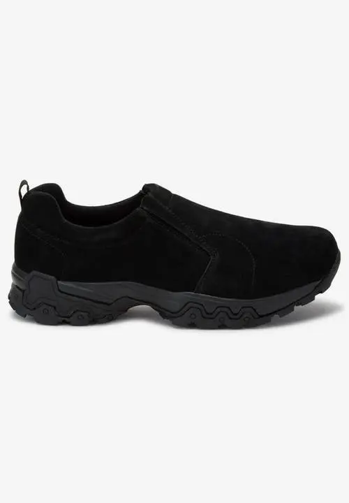 KINGSIZE Suede Slip-on Shoes With Elastic Insets