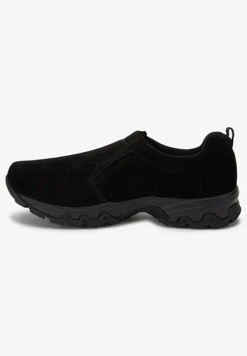 KINGSIZE Suede Slip-on Shoes With Elastic Insets