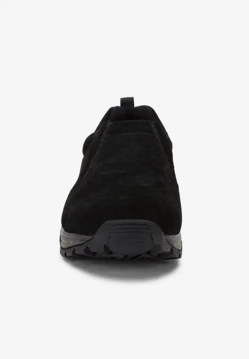 KINGSIZE Suede Slip-on Shoes With Elastic Insets