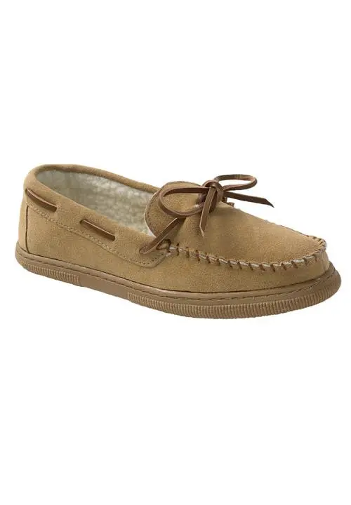 KINGSIZE Suede Tracker Slippers With Rawhide Lacing - Tan