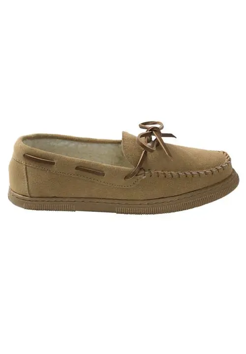 KINGSIZE Suede Tracker Slippers With Rawhide Lacing - Tan