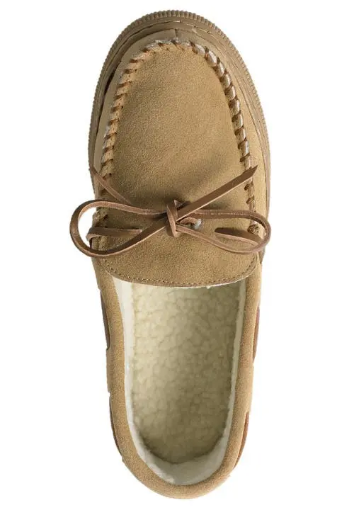 KINGSIZE Suede Tracker Slippers With Rawhide Lacing - Tan