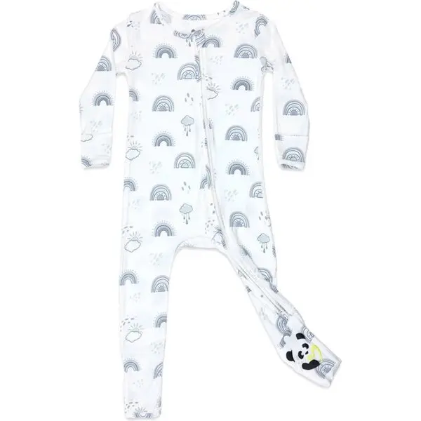 BELLABU BEAR Baby Convertible Footie - Grey Rainbows