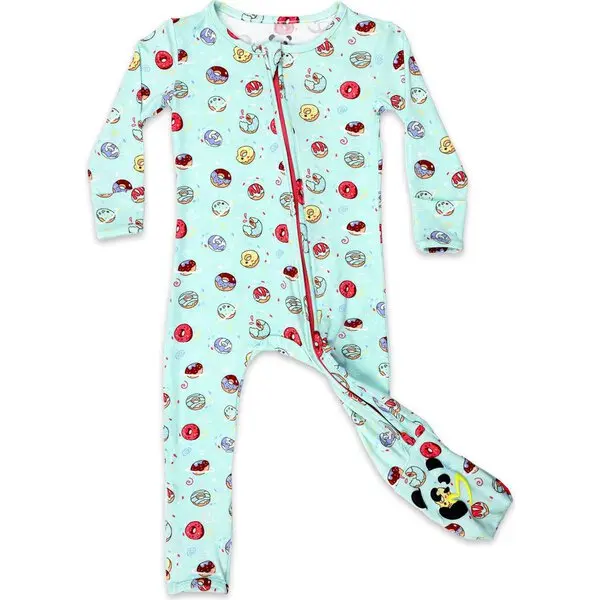 BELLABU BEAR Printed Convertible Footie - Blue Donut