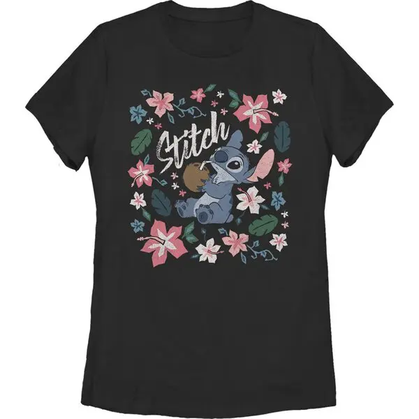 LILO & STITCH Disney Flowers And Coconut Graphic T-shirt