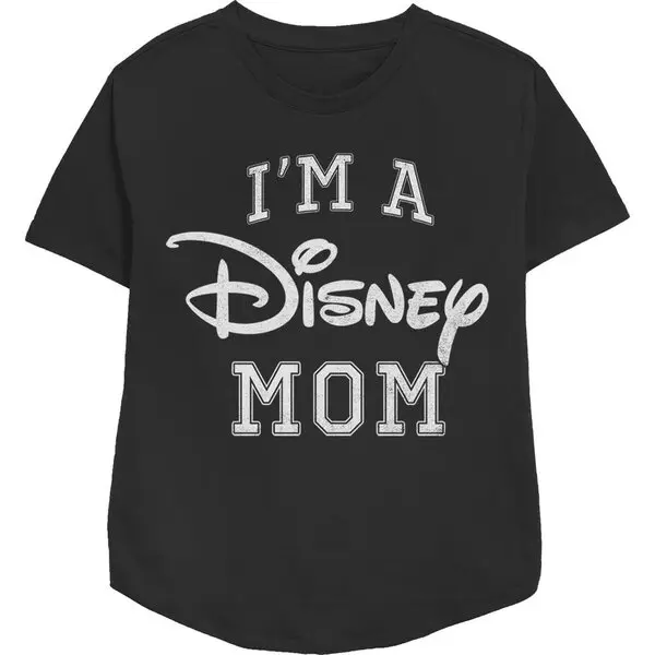 Disney I'm A Mom" Distressed Logo Graphic T-shirt