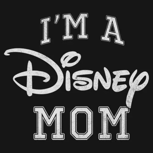 Disney I'm A Mom" Distressed Logo Graphic T-shirt