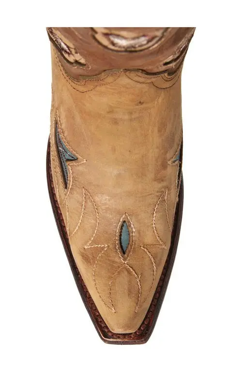 CIRCLE G Floral Embroidered Western Boot - Sand