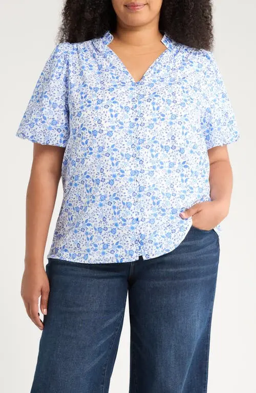 SUGARLIPS Maisie Idara Floral Puff Sleeve Top