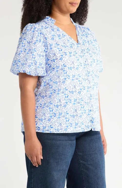 SUGARLIPS Maisie Idara Floral Puff Sleeve Top