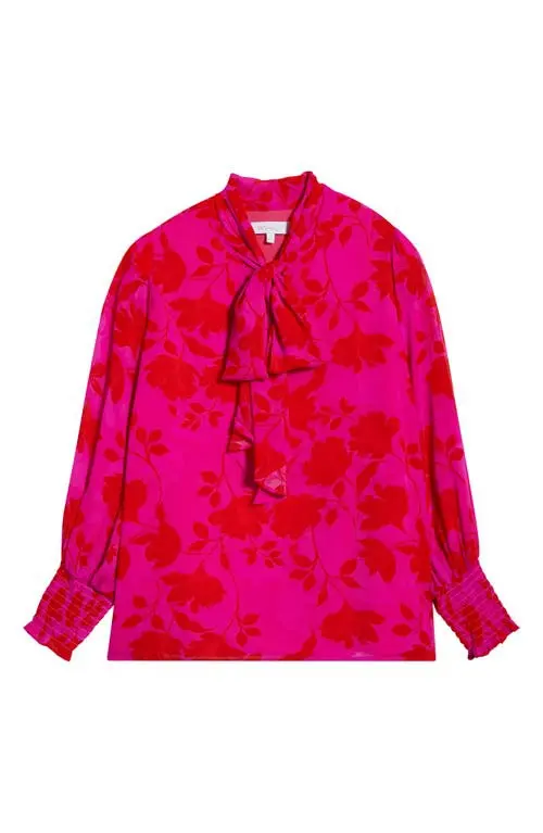 SUGARLIPS Kensie Etienne Floral Tie Neck Top