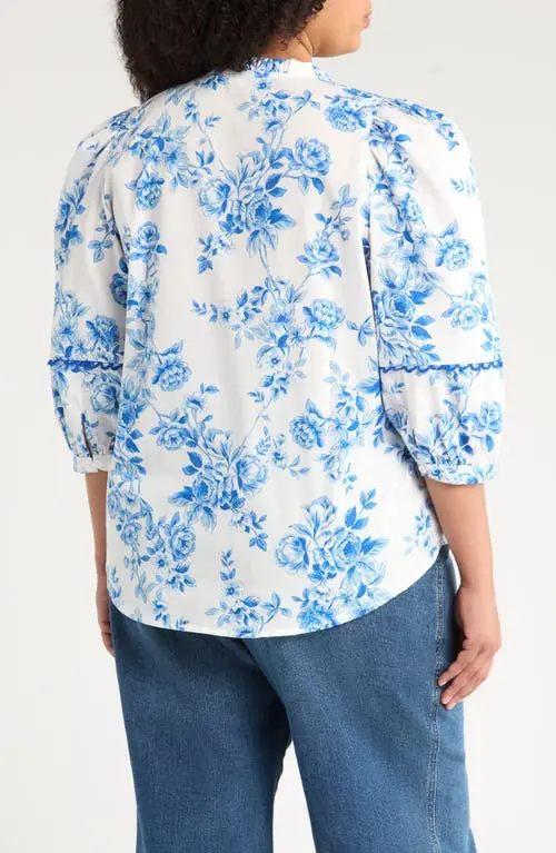 SUGARLIPS Floral Button-up Top