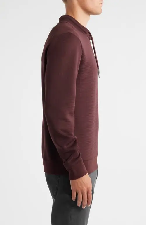 Robert Barakett Drayton Crossover Mock Neck Sweatshirt - Bordeaux