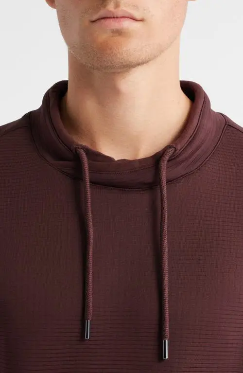 Robert Barakett Drayton Crossover Mock Neck Sweatshirt - Bordeaux
