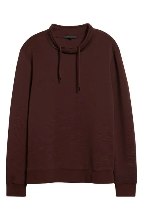 Robert Barakett Drayton Crossover Mock Neck Sweatshirt - Bordeaux