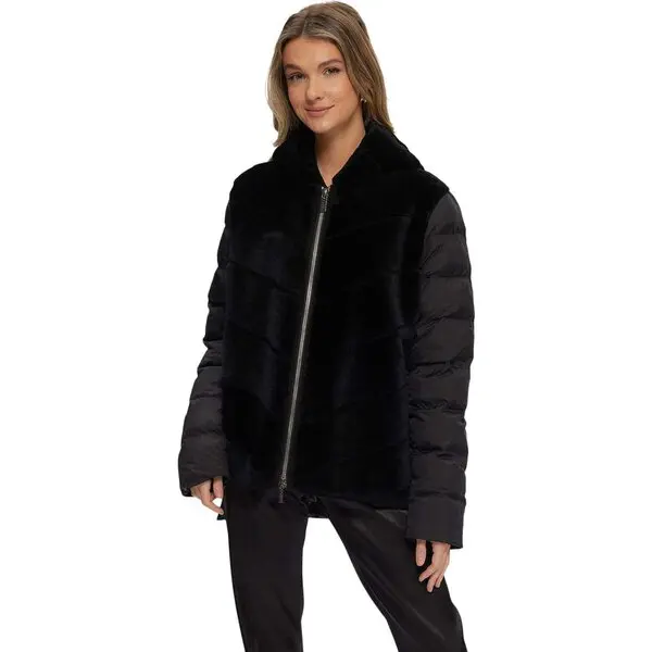 Gorski Shearling Parka - Black/black