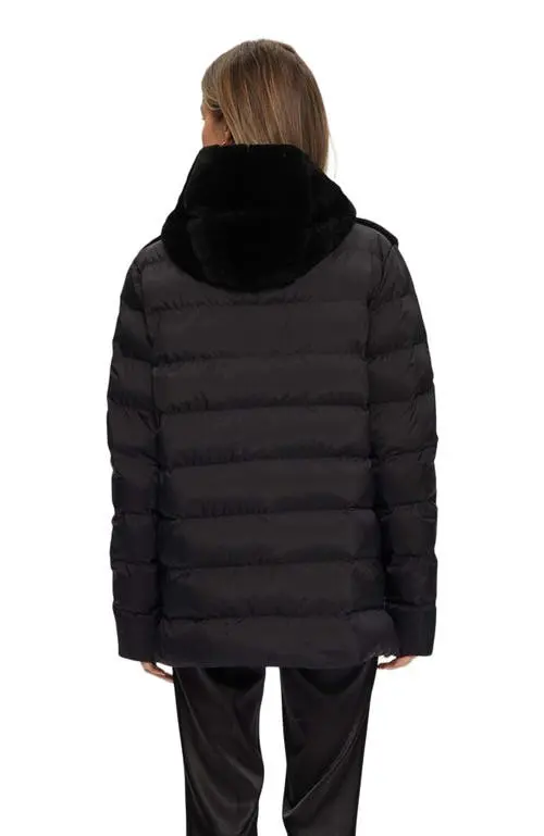 Gorski Shearling Parka - Black/black