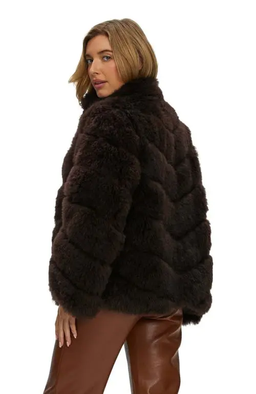 Gorski Genuine Shearling Jacket - Brown