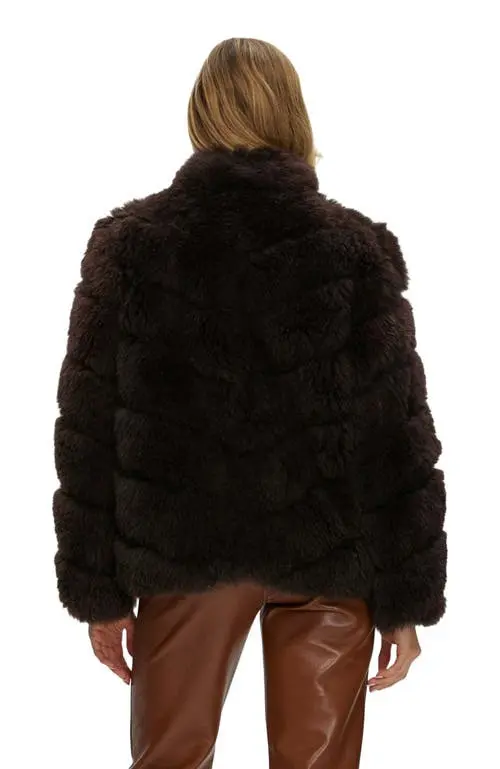 Gorski Genuine Shearling Jacket - Brown