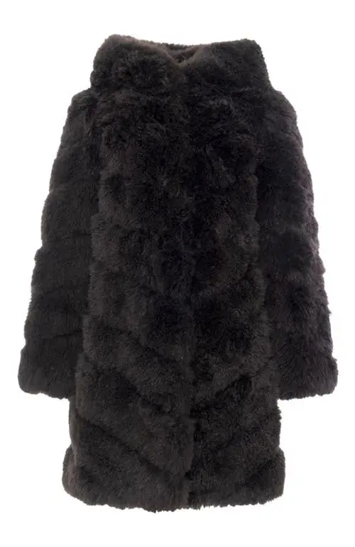 Gorski Genuine Shearling Diagonal Parka