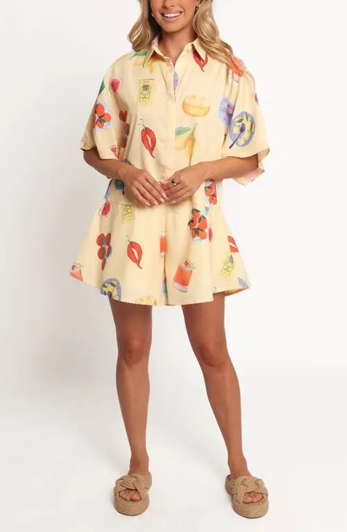 PETAL & PUP Sebastian Printed Romper - Pasta Print