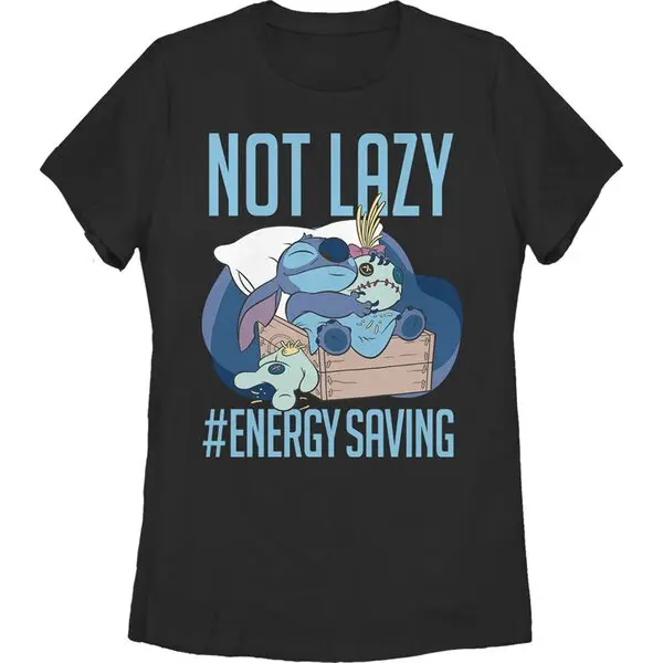 LILO & STITCH Not Lazy, Saving Energy" Graphic T-shirt