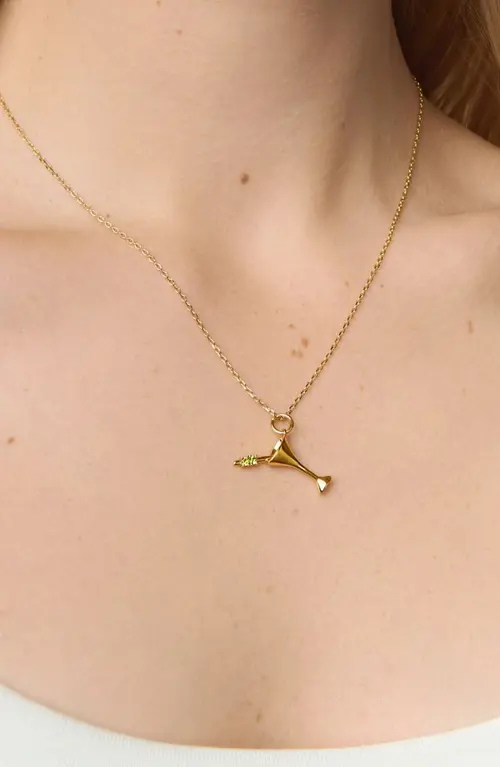 LITTLE SKY STONE Martini Charm Pendant Necklace
