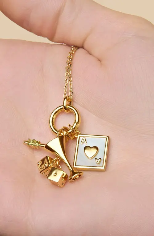 LITTLE SKY STONE Martini Charm Pendant Necklace