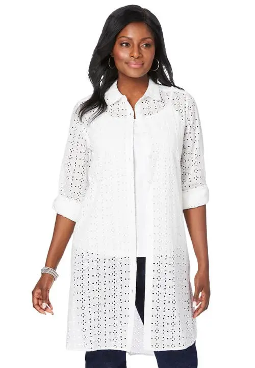 JESSICA LONDON Eyelet Tunic