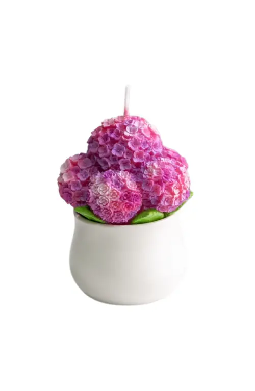 SOUTHLAKE GIFTS Hydrangea Candle - Rose Red