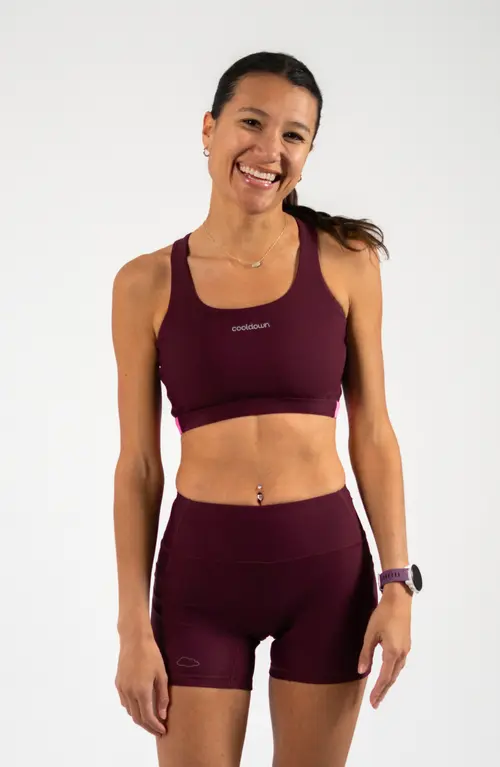 COOLDOWN Katherine Sports Bra - Maroon